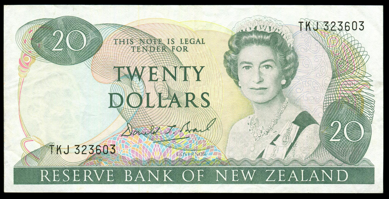 New Zealand - $20 Note - Brash - TKJ323603 - Good Extremely Fine ...