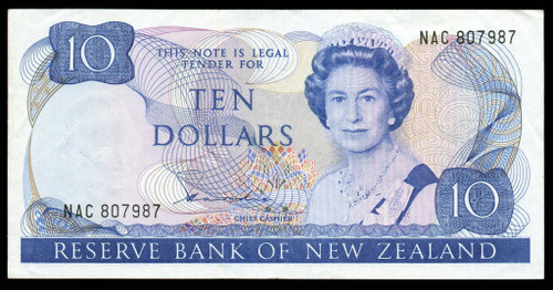 New Zealand - $10 Note - Hardie - NAC807987 - Extremely Fine - Oceanic Mint