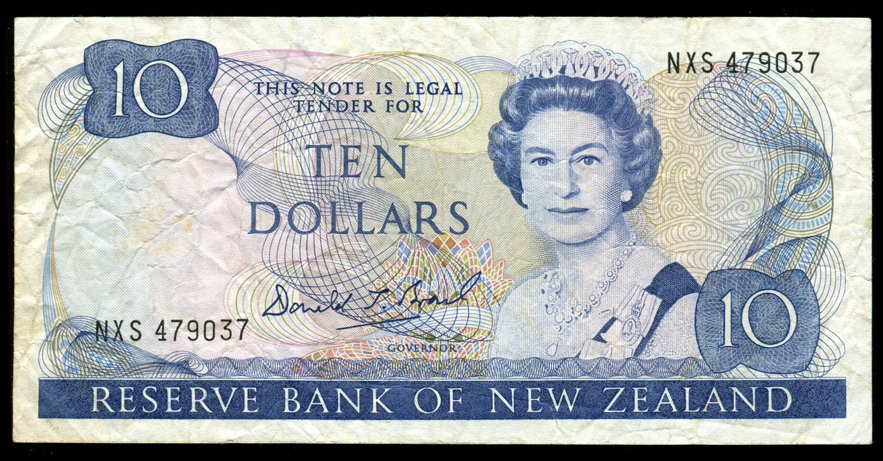 New Zealand - $10 Note - Brash 'Type 1' - NXS479037 - Fine - Oceanic Mint