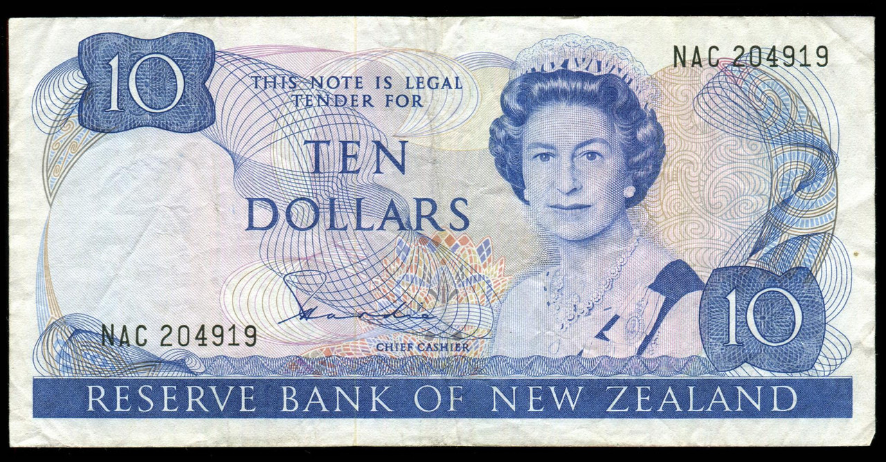 New Zealand - $10 Note - Hardie - Type 2 - NAC204919 - Very Fine ...