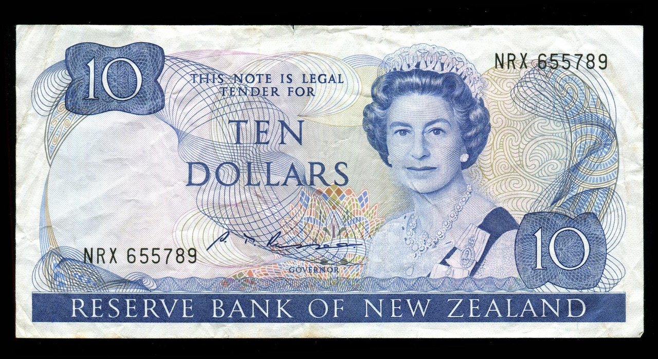 New Zealand - $10 Note - Russell - NRX655789 - Fine - Oceanic Mint