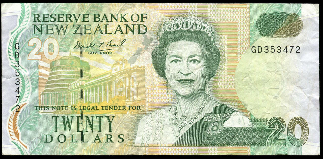 New Zealand - $20 Note - Brash 'Type 3' - GD353472 - Fine - Oceanic Mint