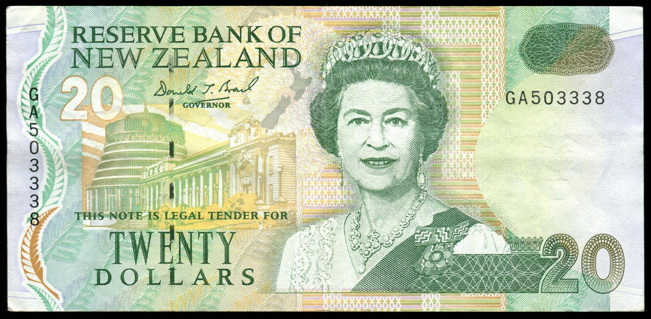 New Zealand - $20 Note - Brash 'Type 3' - GA503338 - gVF - Oceanic Mint