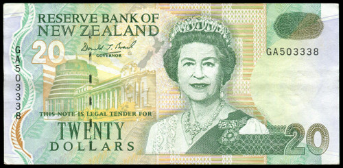 New Zealand - $20 Note - Brash 'Type 3' - GA503338 - gVF - Oceanic Mint