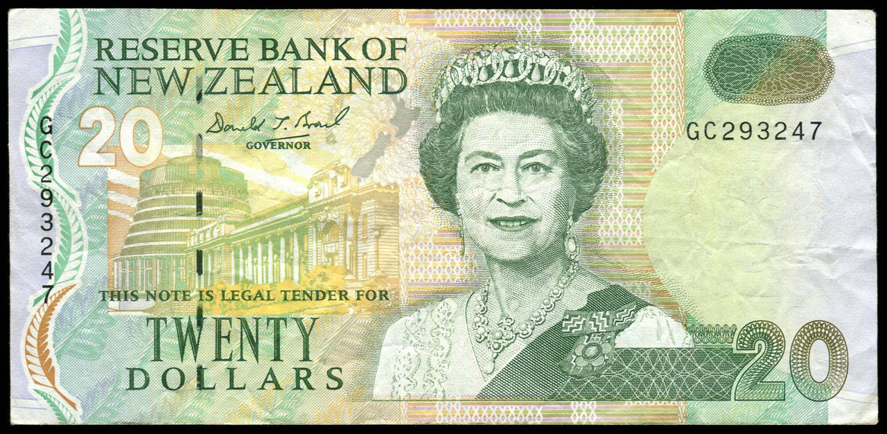 New Zealand - $20 Note - Brash 'Type 3' - GC293247 - Fine - Oceanic Mint