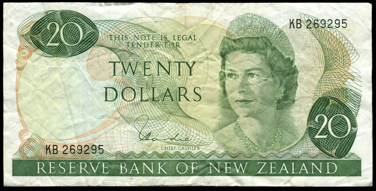 New Zealand - $20 - Hardie 'Type 1' - KB269295 - Fine - Oceanic Mint