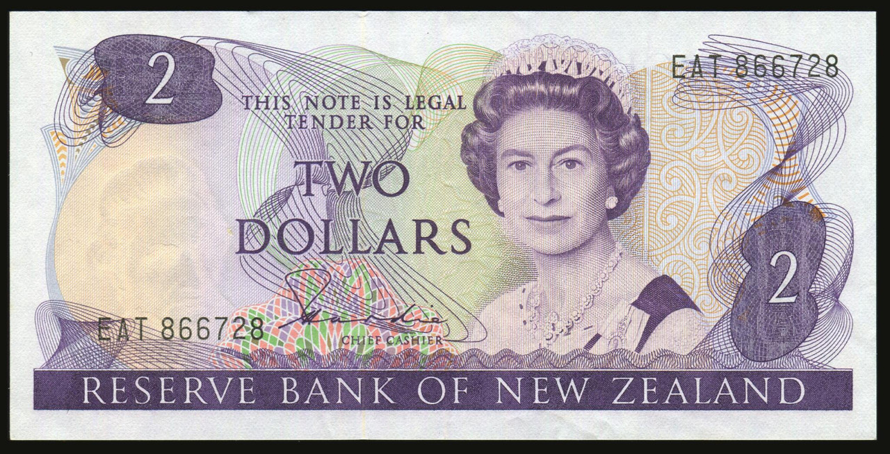 New Zealand - $2 Note - Hardie - EAT 866728 - gEF - Oceanic Mint