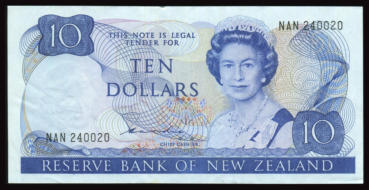 New Zealand - $10 Note - Hardie - NAN 240020 - aUnc - Oceanic Mint