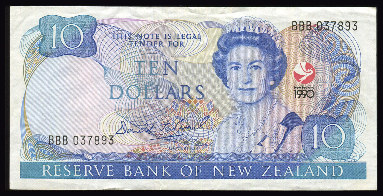 New Zealand - $10 Note - Brash - BBB037893 - VF - Oceanic Mint