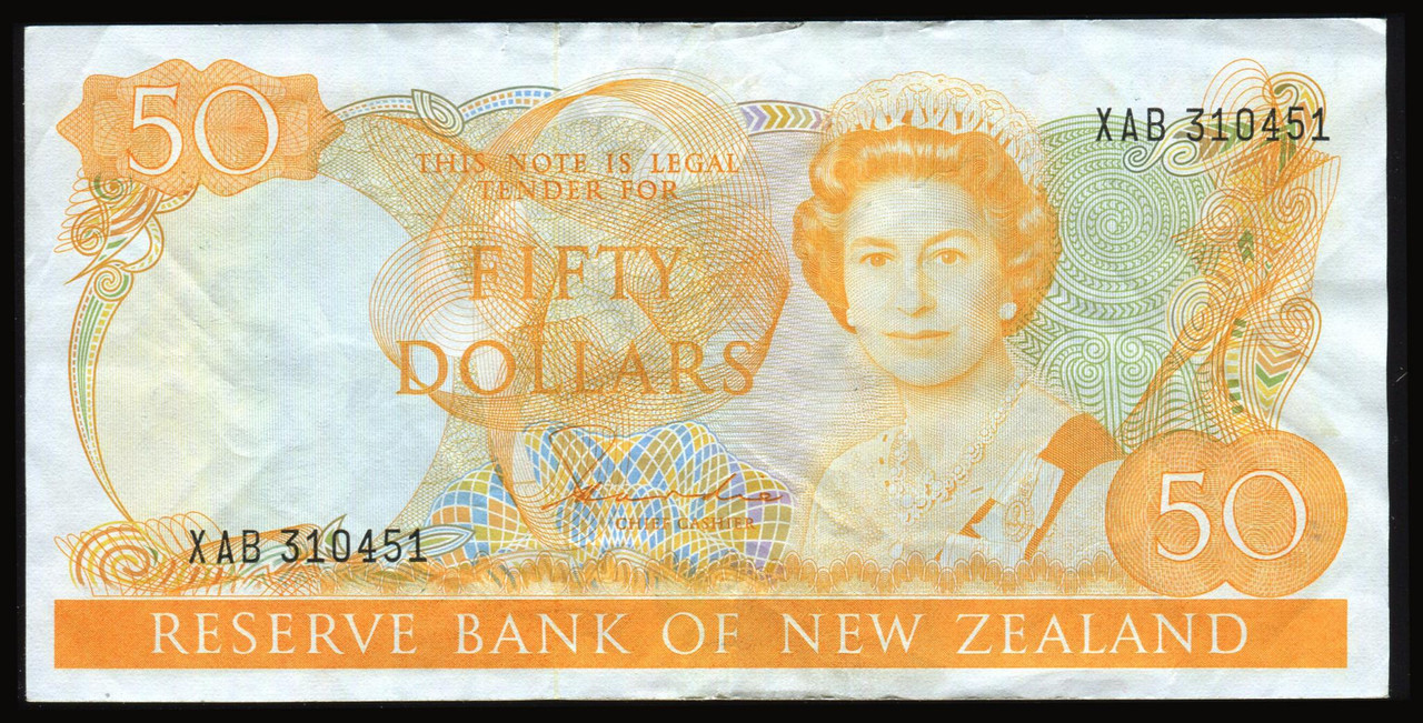 New Zealand - $50 Note - Hardie - XAB310451 - Fine - Oceanic Mint