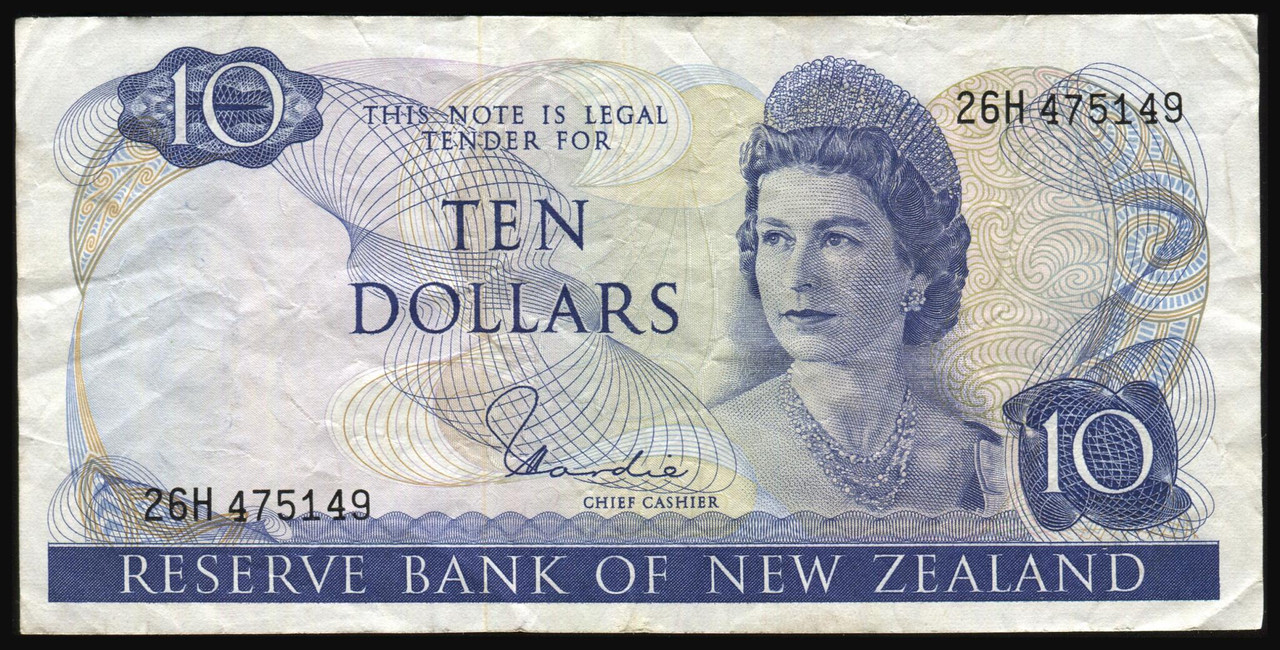 New Zealand - $10 Note - Hardie - 26H 475149 - Oceanic Mint