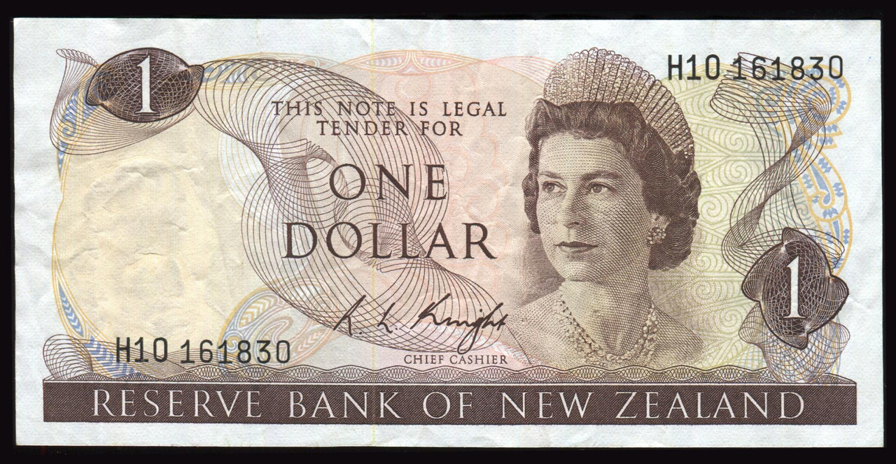 New Zealand - $1 Note - Knight - H10 161830 - Oceanic Mint