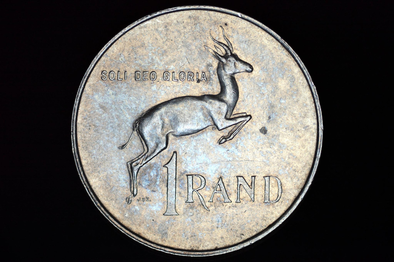 South Africa - 1967 - One Rand - Afrikaans Legend - KM72.2 - aEF (OM ...