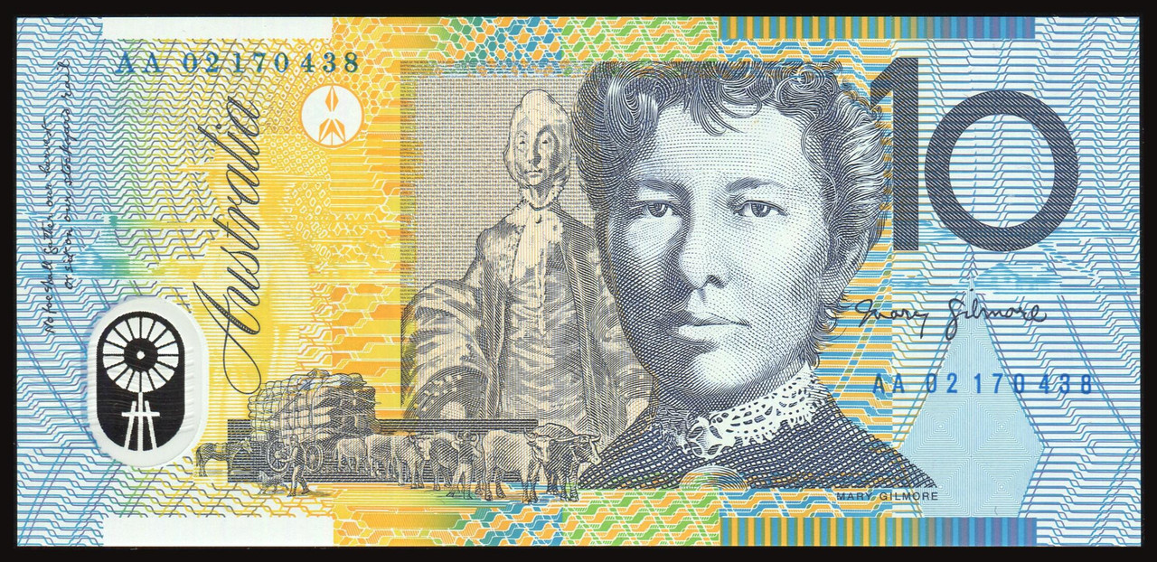 Australia - 2002 - $10 Polymer Note - AA02 170438 - First Prefix ...