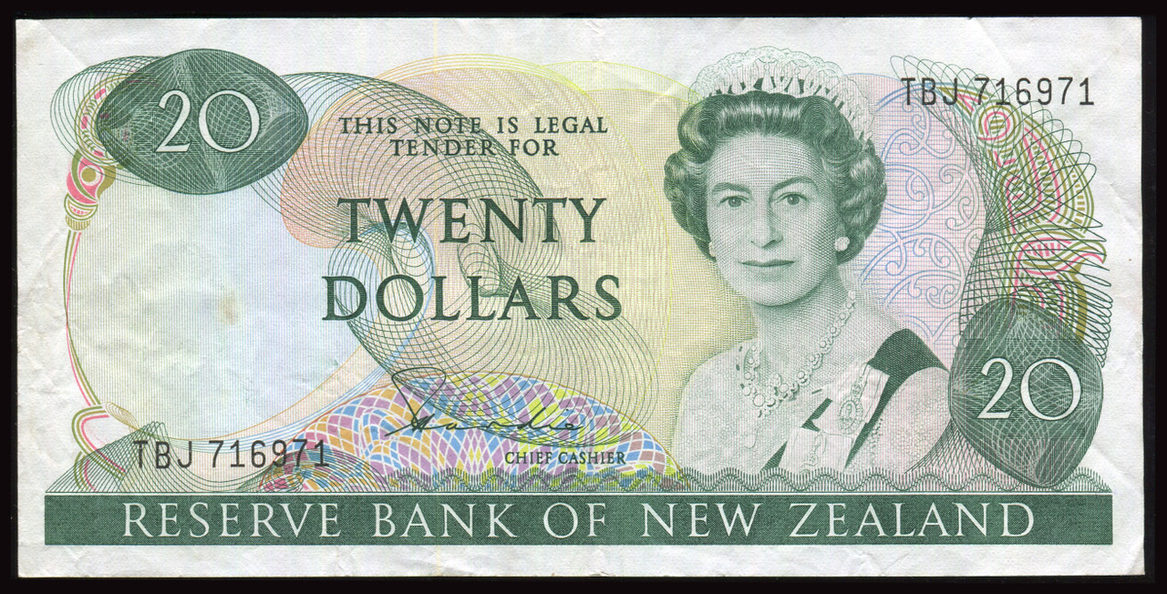 New Zealand - $20 - Hardie - TBJ716971 - Fine - Oceanic Mint