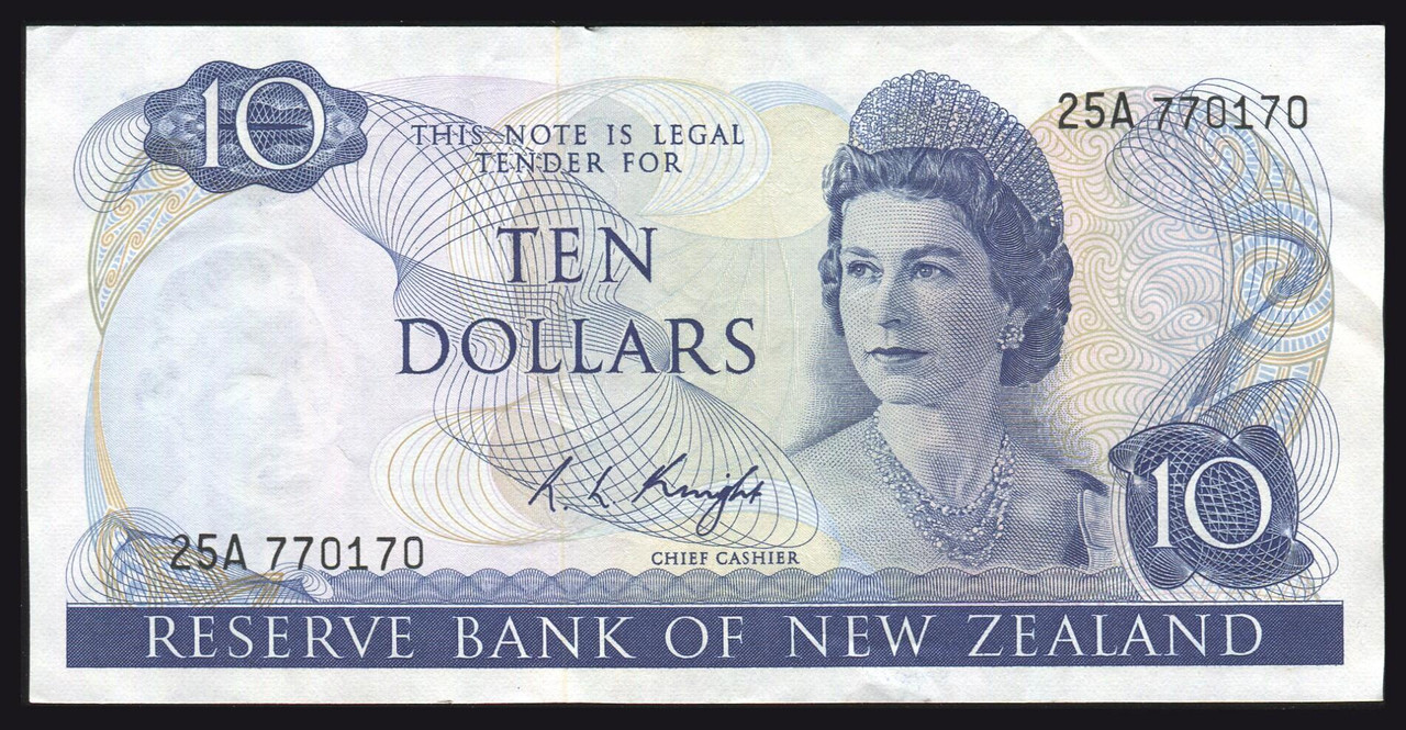 New Zealand - $10 - Knight - 25A 770170 - Fine - Oceanic Mint