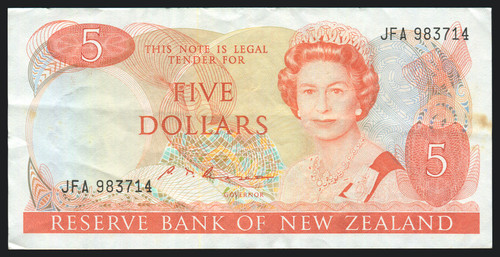 New Zealand - $5 - Russell - JFA983714 - Oceanic Mint