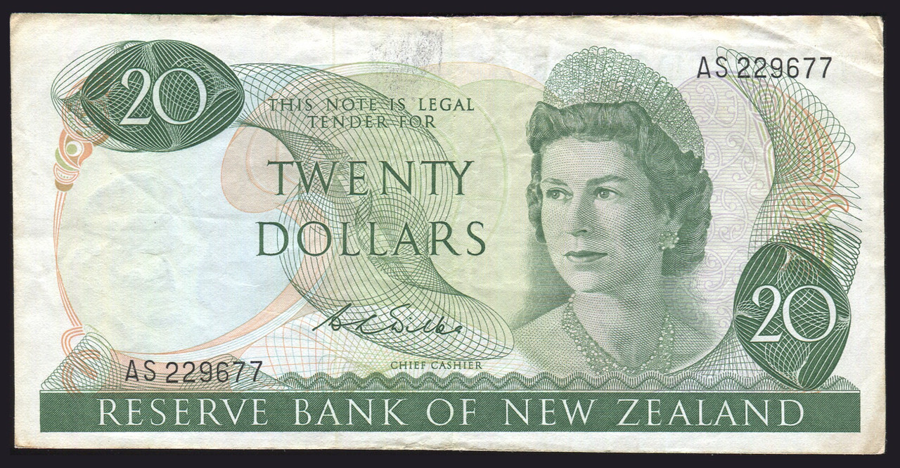 New Zealand - 20 Dollars - Wilks - First Prefix - AS 229677