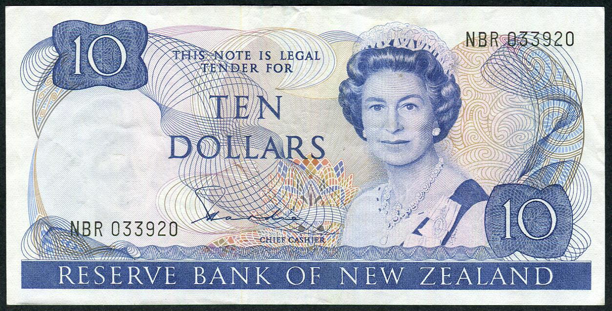New Zealand - $10 Note - Hardie - NBR033920 - Oceanic Mint