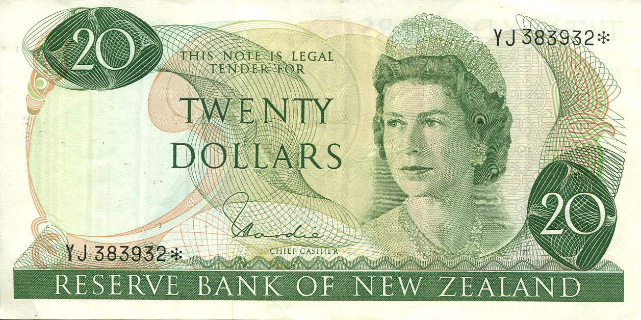 New Zealand - $20 Star Note - Hardie - 'Type 1' - YJ383932* - Oceanic Mint