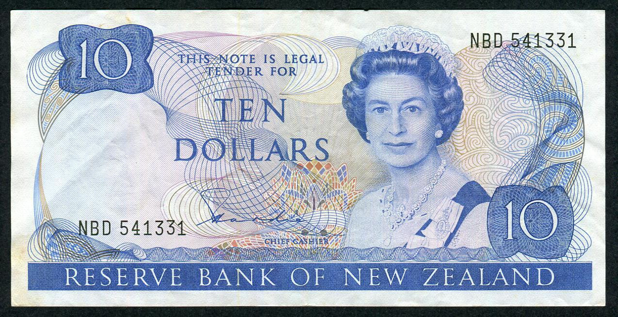 New Zealand - $10 Note - Hardie 'Type 2' - NBD541331 - Oceanic Mint