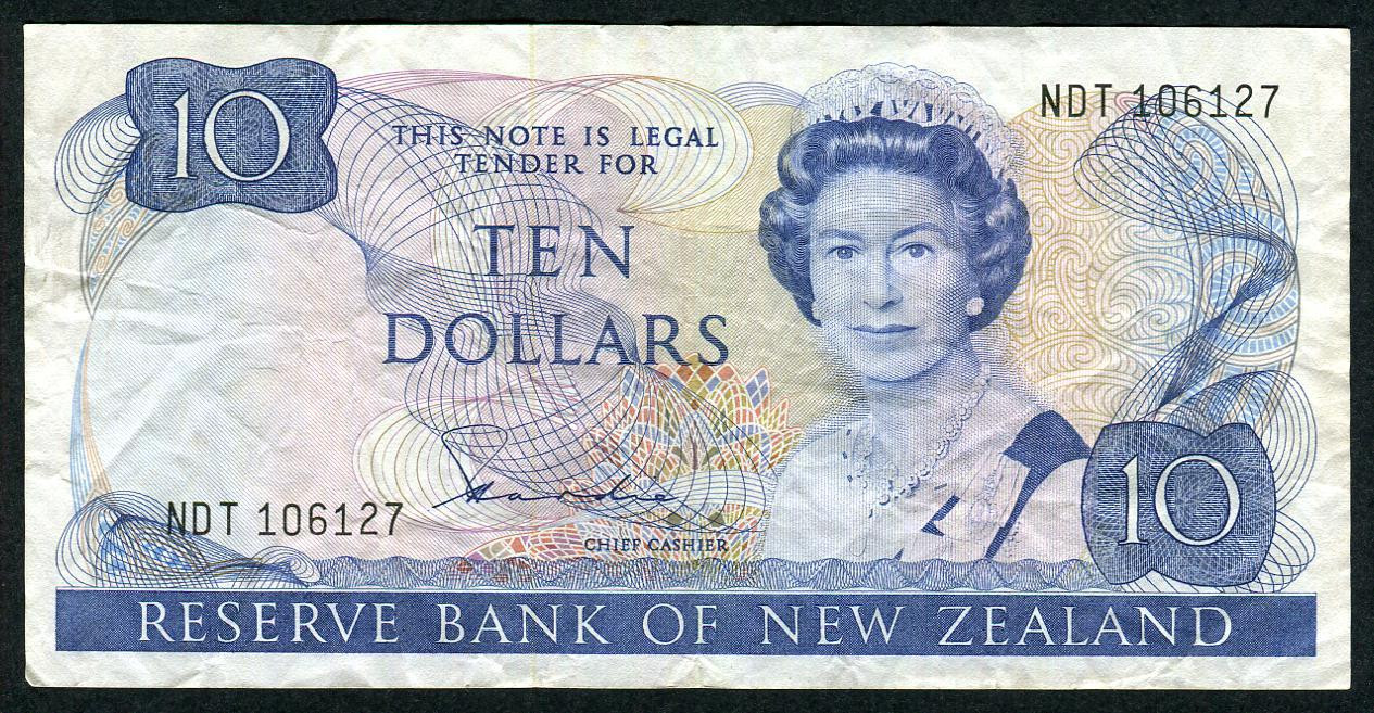 New Zealand - $10 Note - Hardie 'Type 2' - NDT106127 - Oceanic Mint