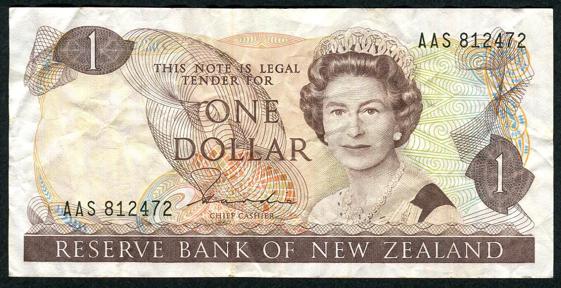 New Zealand - $1 Note - Hardie 'Type 2' - AAS812472 - Oceanic Mint