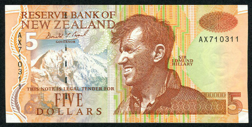New Zealand - $5 Note - Brash - 'Type 3' - AX Prefix - AX710311 ...