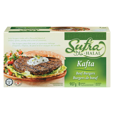 Kofta Beef Burger (907g) - SUFRA HALAL - DIZIN Online Store