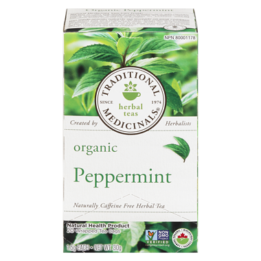 Organic Peppermint Herbal Tea (20 ea) - TRADITIONAL MEDICINALS - DIZIN ...