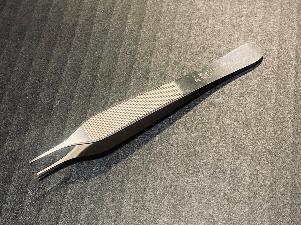 V. Mueller NL1411 Adson Micro Forceps, 1 X 2 Teeth For Sale