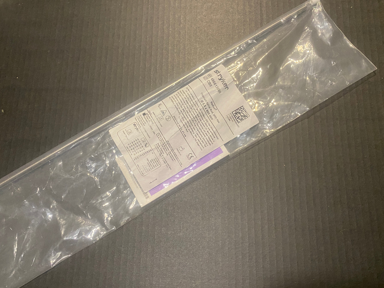 Stryker 486613600 Radius Titanium Spinal Rod with Hex, 600mm For Sale