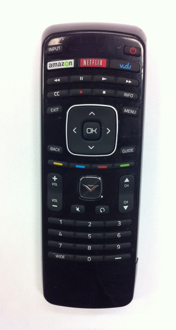 Original Vizio 0980 0306 0922 Remote Control With Keyboard On Back