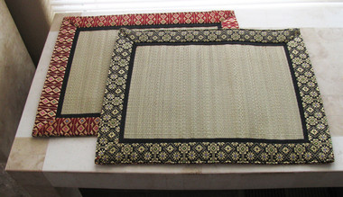 Altar Mat or Place Mat - Tatami w/Silk Jewel Brocade Trim - Reversible ...