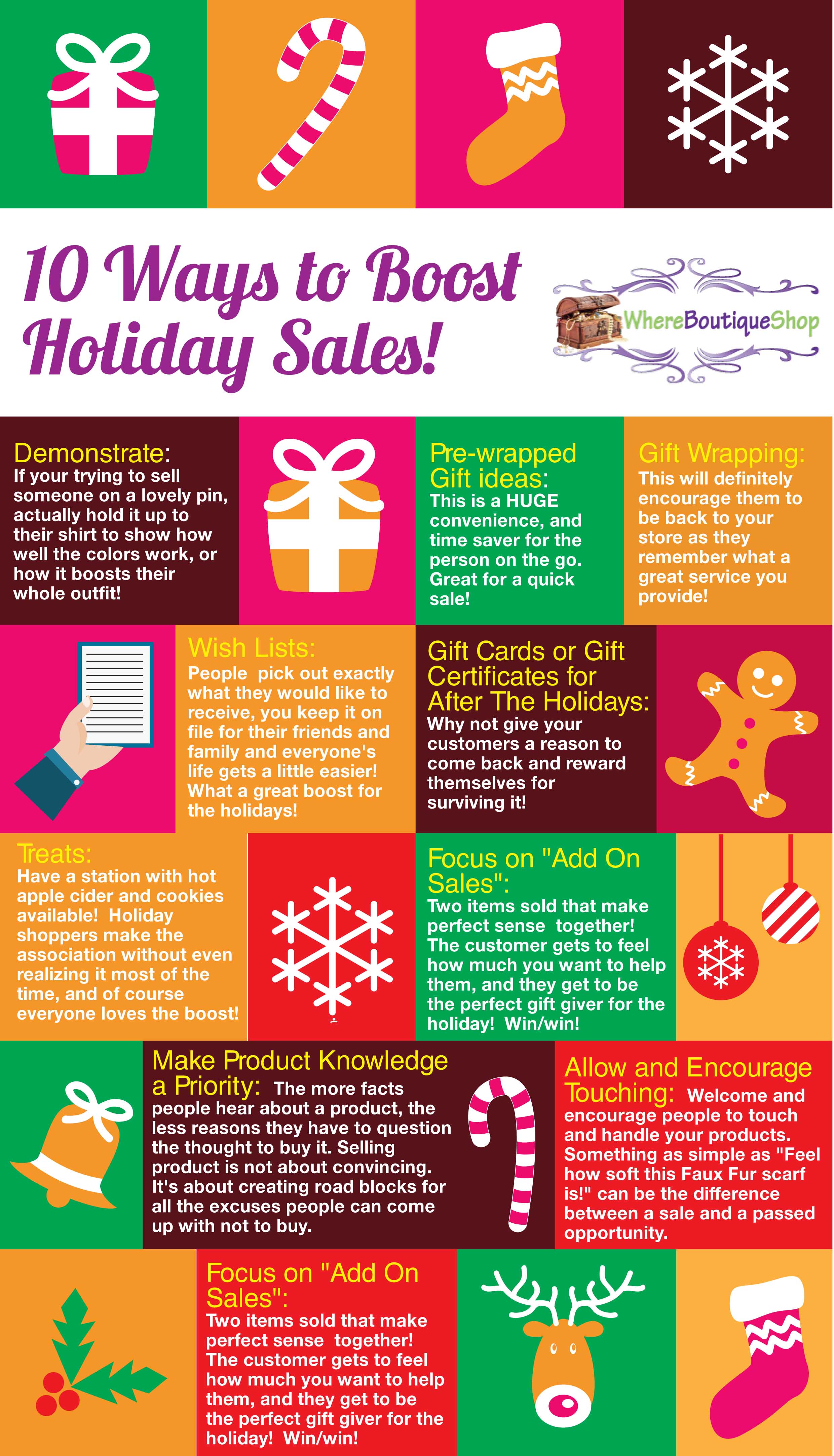 10 Ways to Boost Holiday Sales! - Whereboutiqueshop