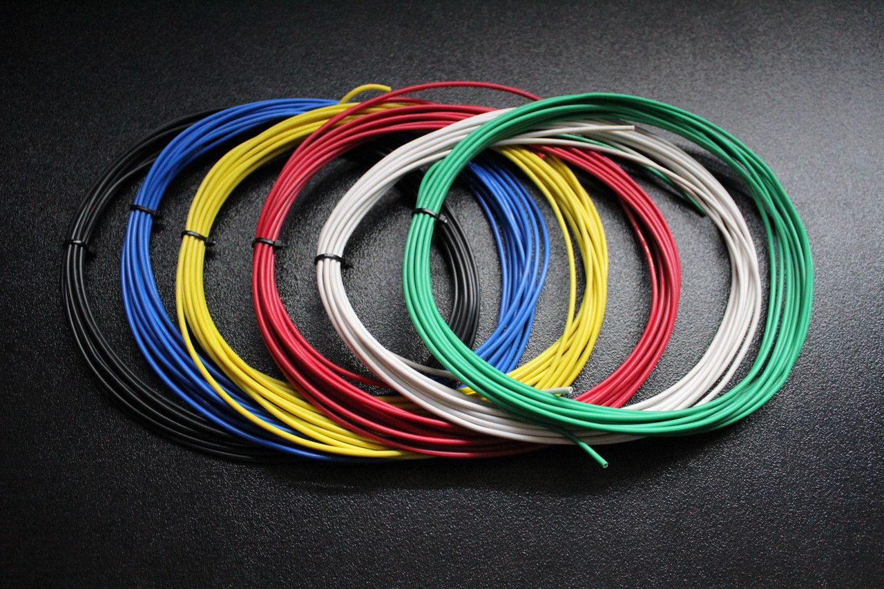 14 GAUGE WIRE 6 COLORS 10 FT EA PRIMARY AWG STRANDED COPPER AUTOMOTIVE ...