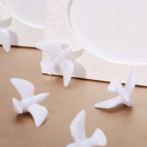 Miniature Doves - Plastic - White - 15 pieces - Jeepers Dollhouse ...