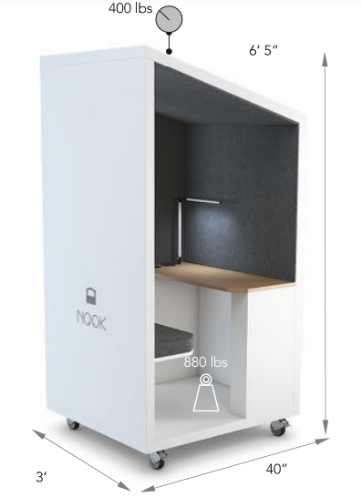 Nook Solo Pod | Modular Desk Pod | OfficeChairsUSA