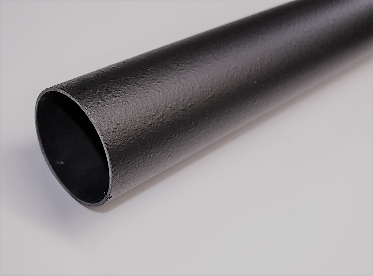 Cast iron effect 68mm Round Downpipe 2.4 metre black - The Cast Iron ...
