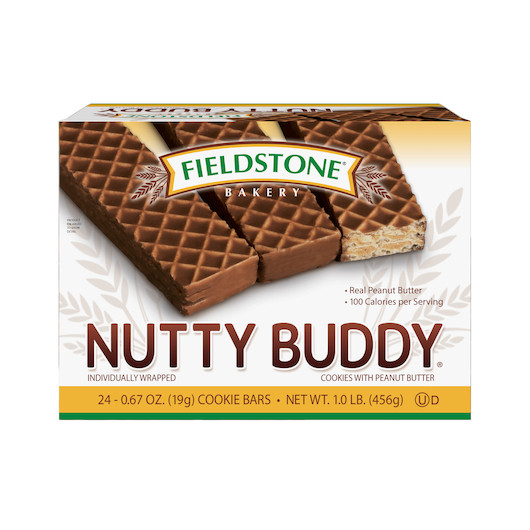 Fieldstone Nutty Buddy Bar, .67 Ounces Per Pack - 24 Per Pack - 12 ...