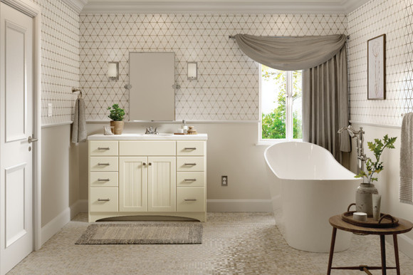 Bressler Maple in Canvas - Cardell Cabinetry