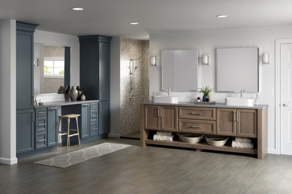 Glenshaw in Cherry Baltic and Maple Harbor - Cardell Cabinetry