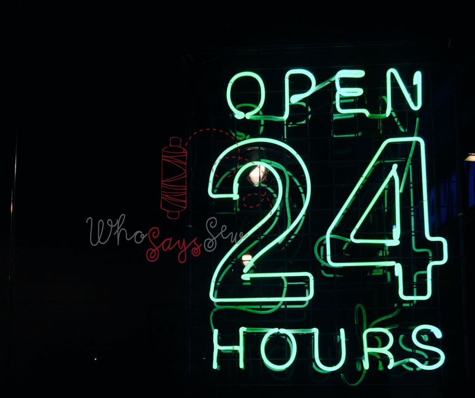 We are now open 24/7 until mid-December 2024! - Who Says Sew