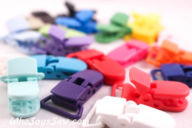 21x 2cm KAM Plastic Resin Dummy/Suspender/Brace Clips - Who Says Sew