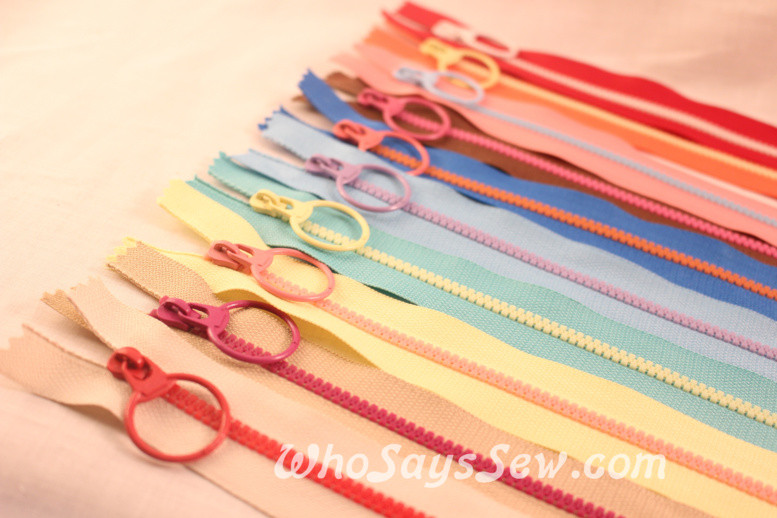 Fun Contrasting Chunky Zipper in 10 Colour Combos- 15cm, 20cm, 30cm or ...