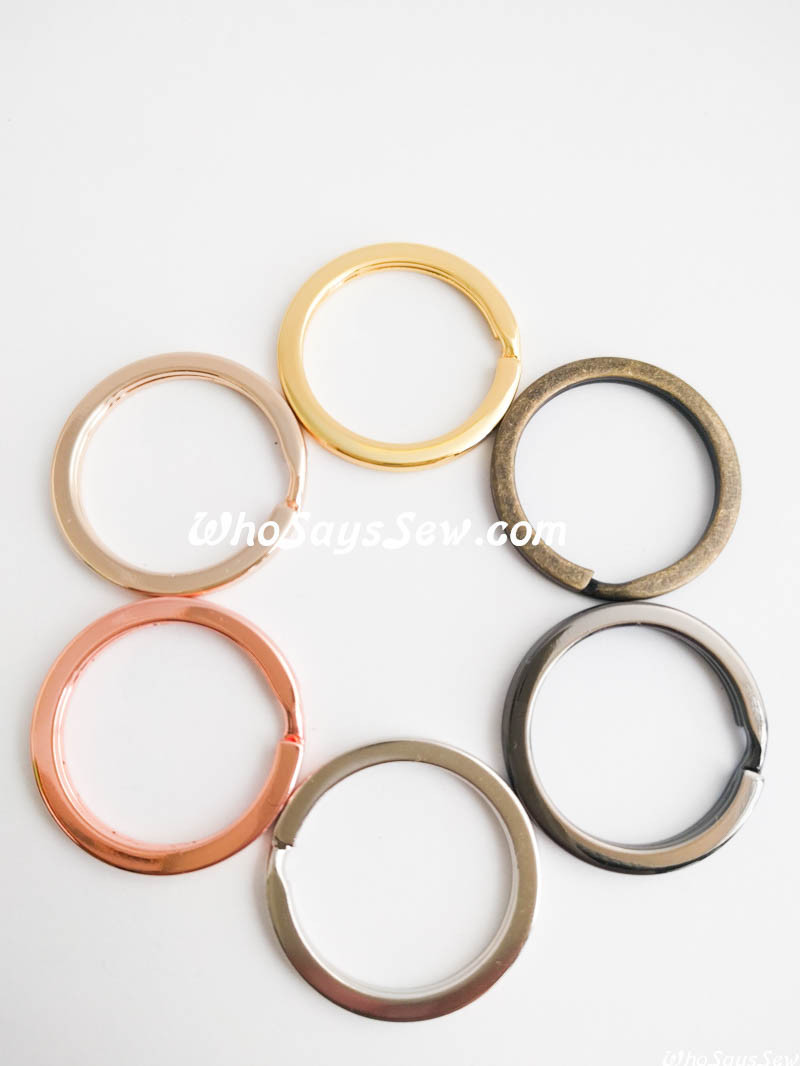 4x 2.5cm(1") Round Flat Split Rings in 6 Finishes. Great Quality. - Who ...