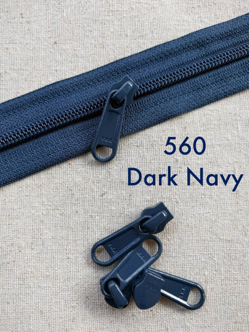 YKK Long Pull Continuous SIZE 5 RC Nylon Coil/Polyester Chain Zipper in ...