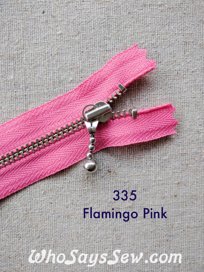 20cm/7.9" YKK Closed-Ended Silver Brass Metal Zipper with Light Ball ...