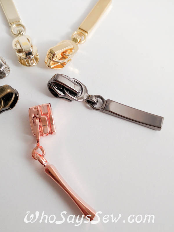 (#3) 4x ZIPPER SLIDERS/PULLS for Continuous SIZE 3 Nylon Chain Zipper ...