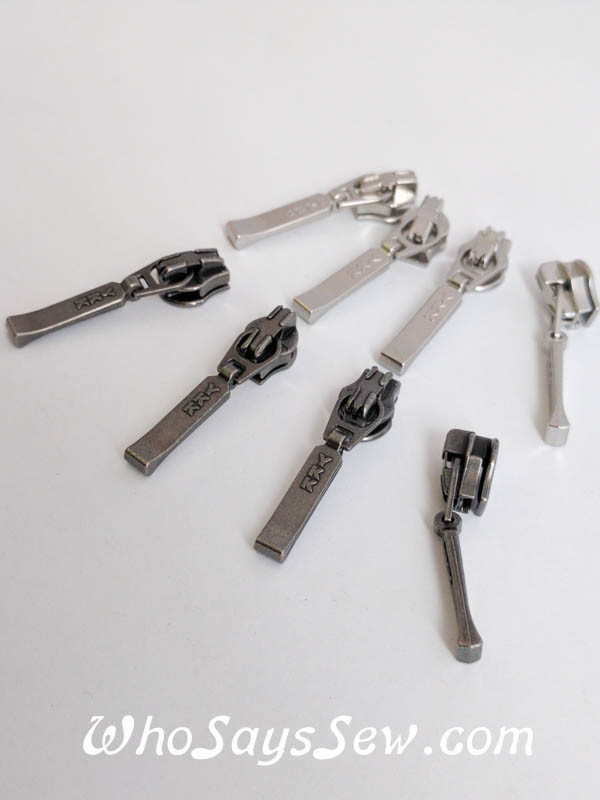(#3) 4x YKK "DADR4" AUTO-LOCK ZIPPER SLIDERS/PULLS for Continuous Nylon ...